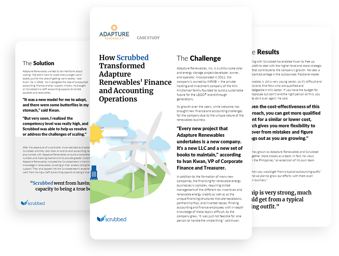 Case Study: How Scrubbed Transformed Adapture Renewables' Finance and Accounting Operations